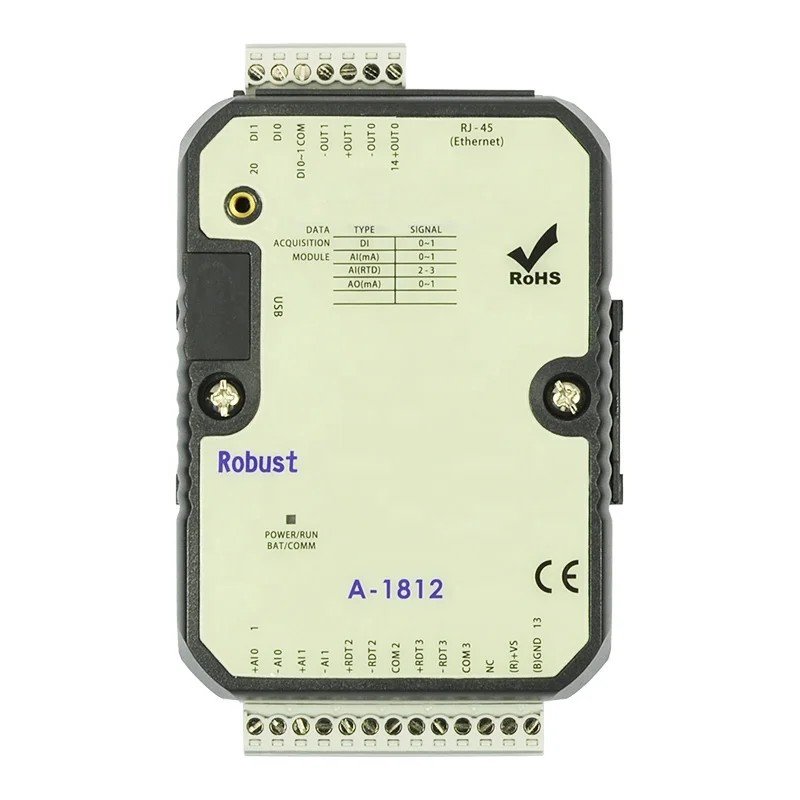 Analog Io Module With 4ai 2ao 2di Modbus Tcp Ethernet Port (a-1812 ...