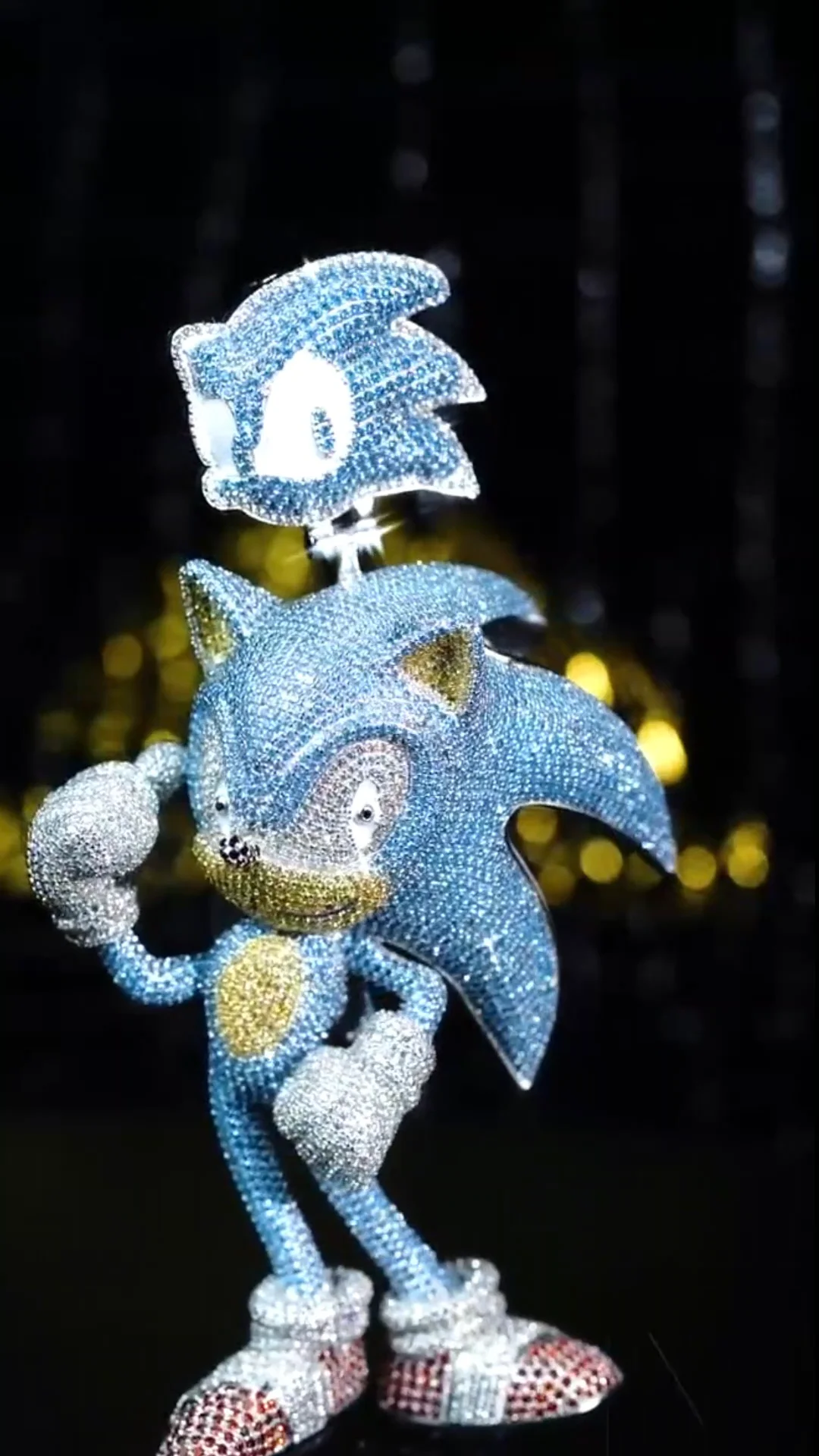 Custom Hip Hop Fine Jewelry Iced Out Sterling Silver Sonic The Hedgehog ...