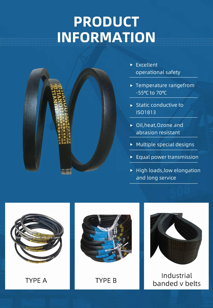 Classical B Type V-belt Rubber Belts| Alibaba.com