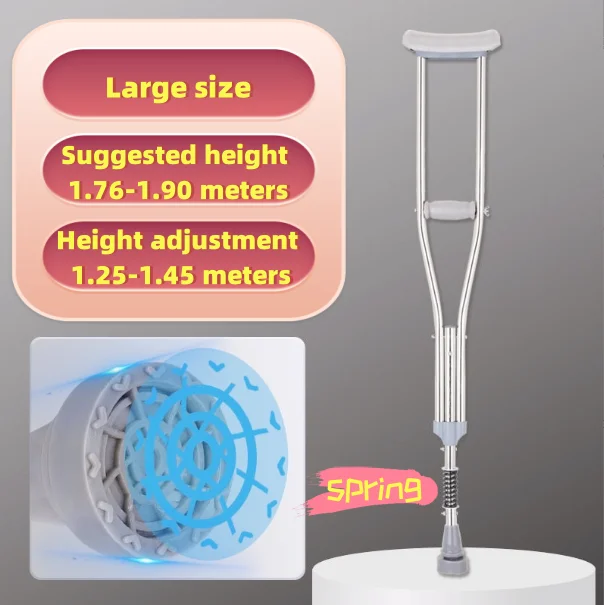 Height Adjustable Medical Rehabilitation Folding Walking Armpit ...