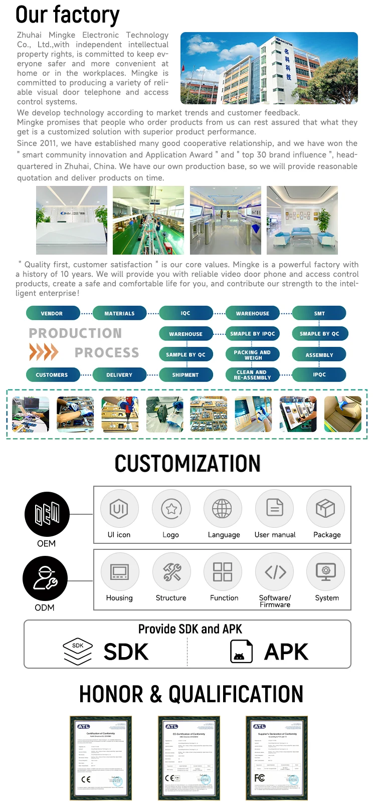 Video Door Phone Intercom System Wireless Ip Intercom Access Control System Multi Apartment