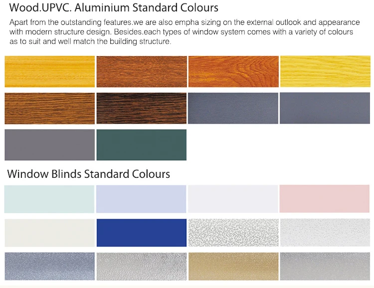 Soundproof Windproof Hurricane Impact Glass UPVC Windows