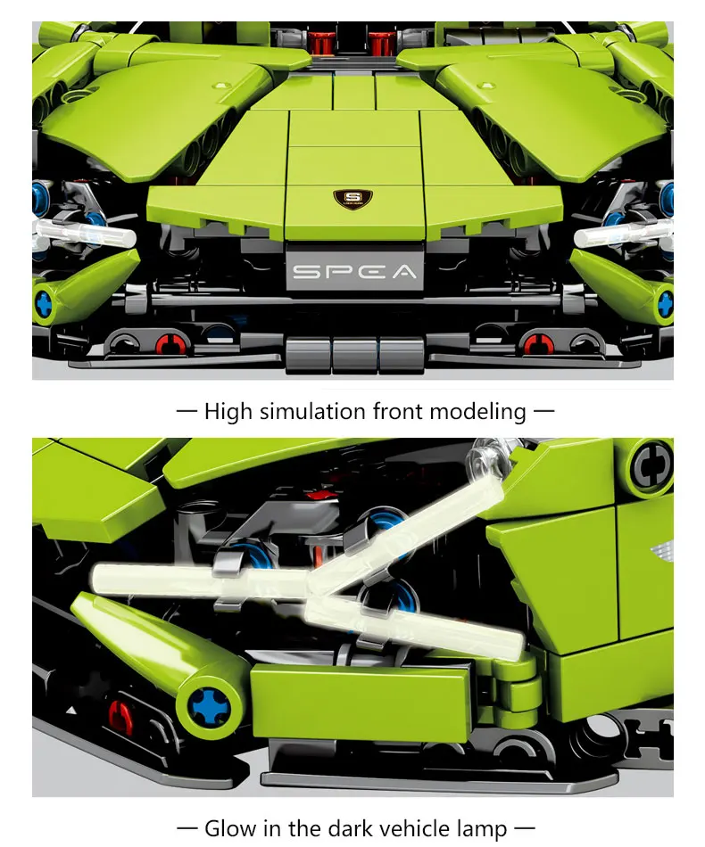 Sembo Technic 1254pcs Speed Super Racing Car Lamborghining Building ...