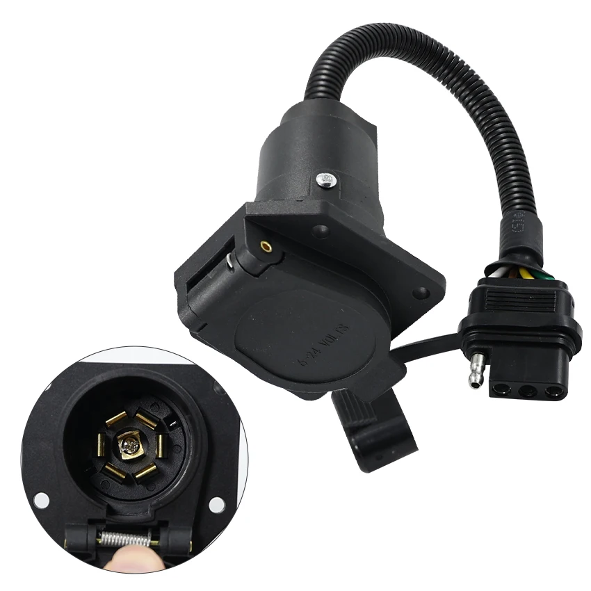 SAE 4-Core RV Trailer Wiring Harness Power Cable SAE 4-Pin Socket ...