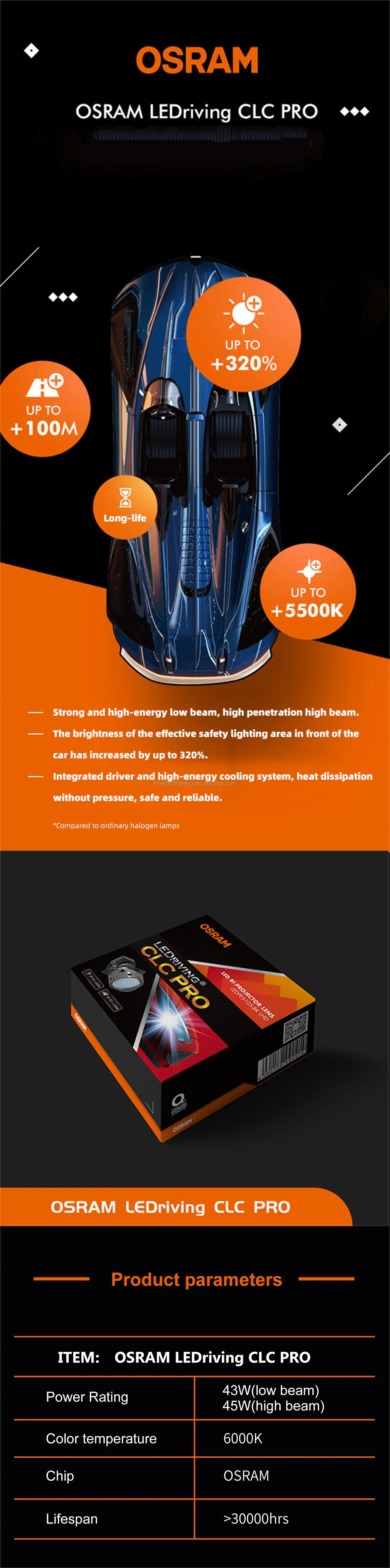 Osram CLC PRO LED Lens - Brighter, Cooler Lighting