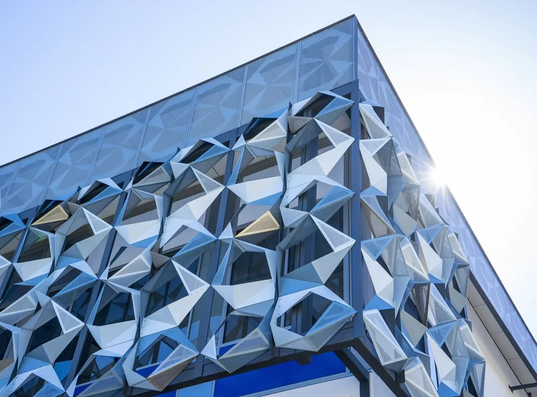 External Cladding Aluminum Perforated Curtain Wall System Facade Panel