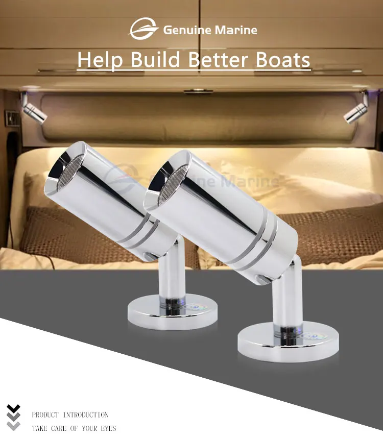 Genuine Marine High Quality 12v 24v Interior Led Touch Dimming Reading ...