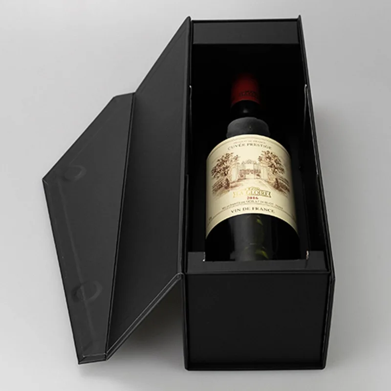 Carton Paper Magnetic Packaging Boxes Whisky Champagne Wine Bottle Wine ...