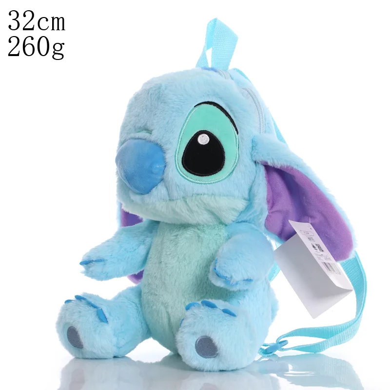 30cm Stitch Backpacks Stuffed Plush Dolls Cartoon Cute Blue Lilo ...