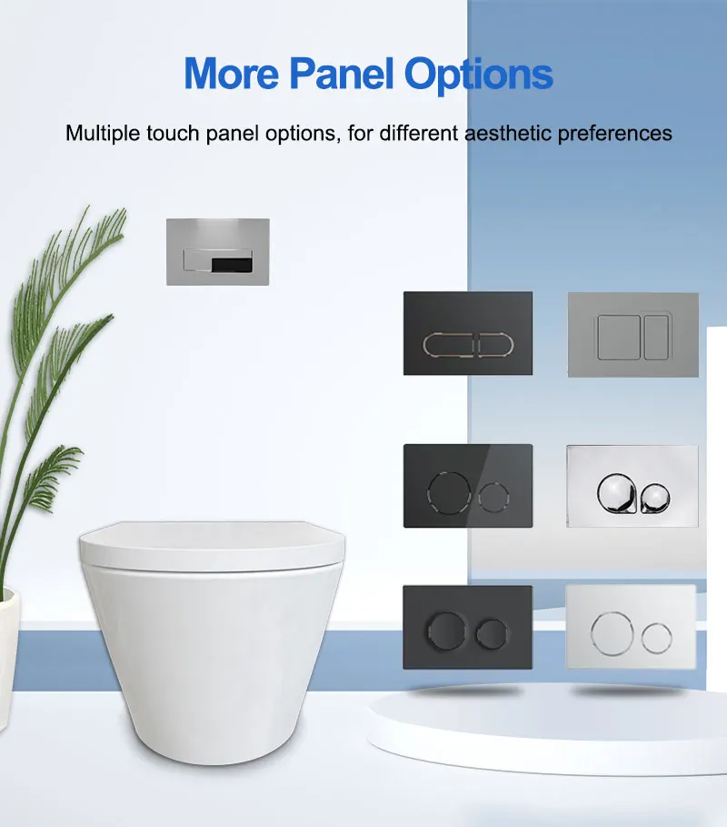 Wall Hung Wc Toilet Concealed Cistern Flush tank Press Button Flush ...