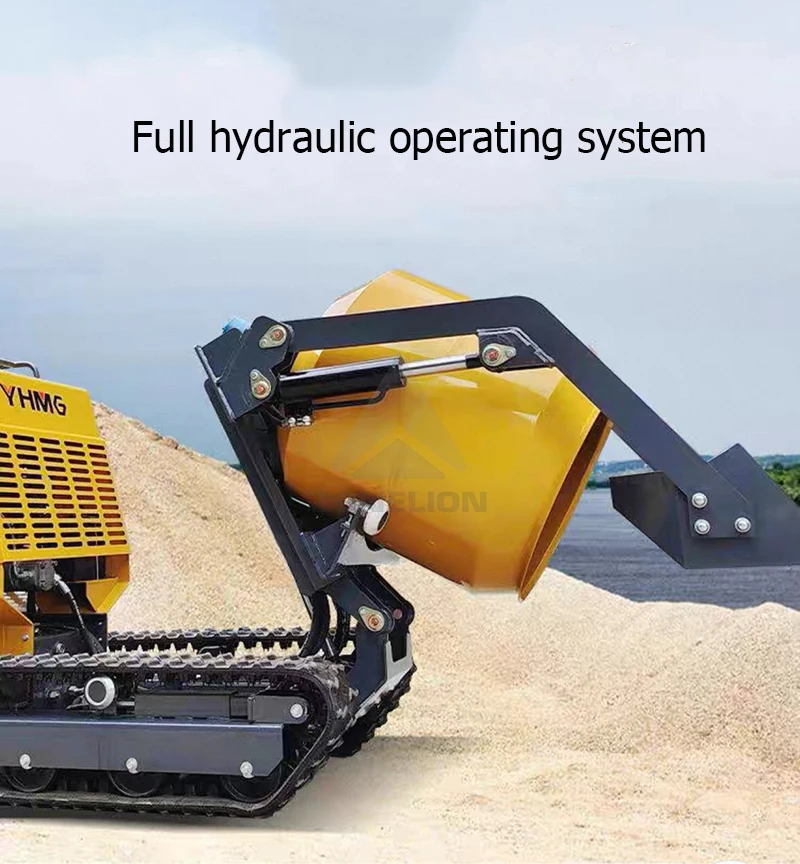 Tracked Dump Truck on Site Rotating Track Transport Vehicle for ...