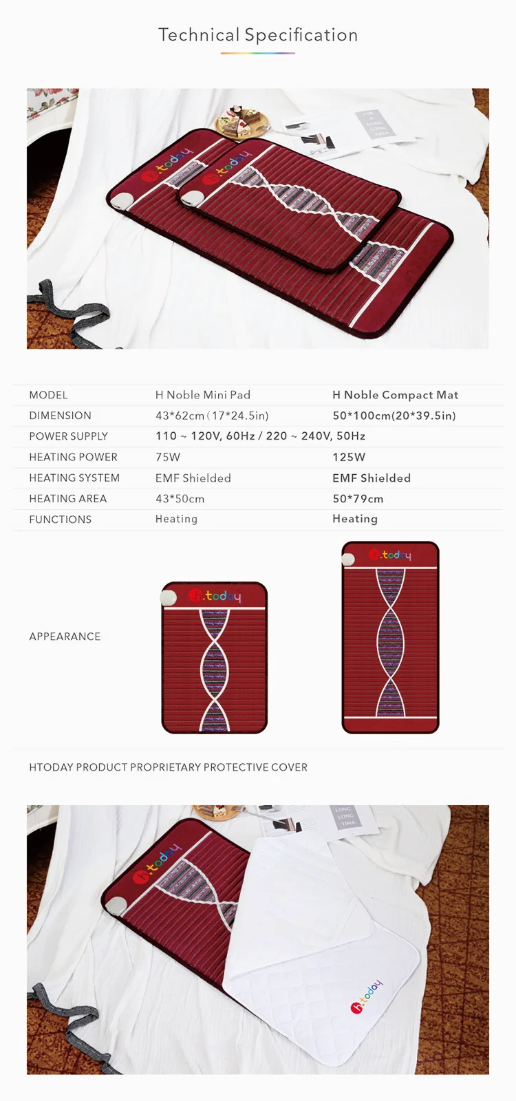 Pemf Pulsed Electromagnetic Field Therapy Device Pad Tourmaline Heating ...