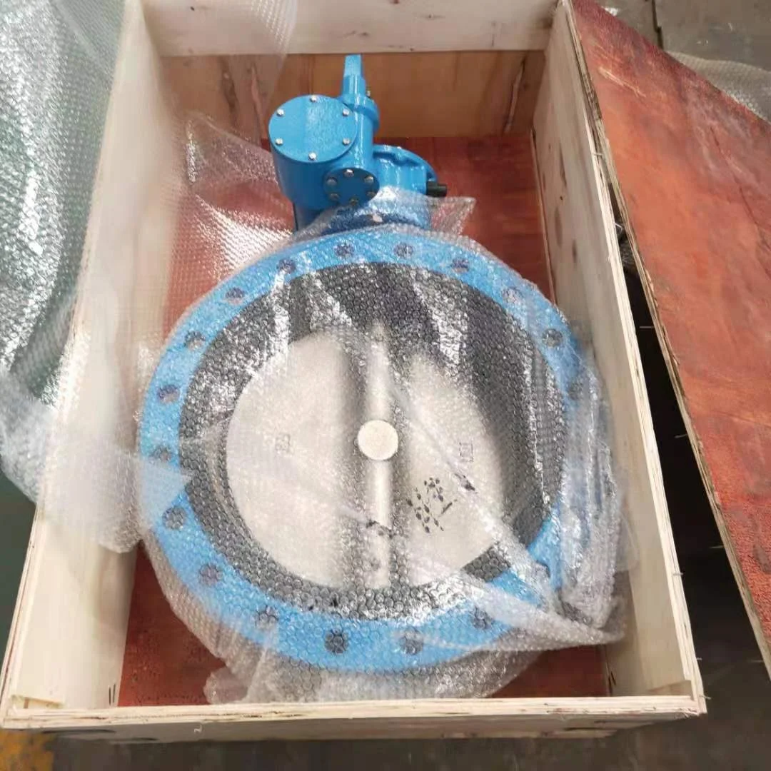 Din 8 Inch Dn500 Pn16 Gearbox Metal Seat Stainless Steel Flanged Triple ...