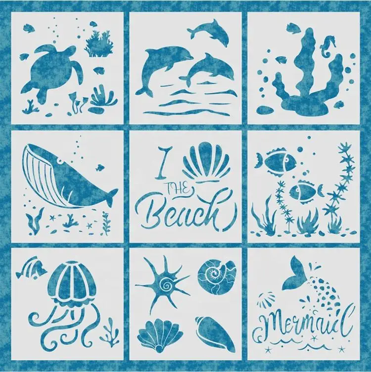 Eco-friendly Plastic Drawing Stencils for Kids - Animal Set