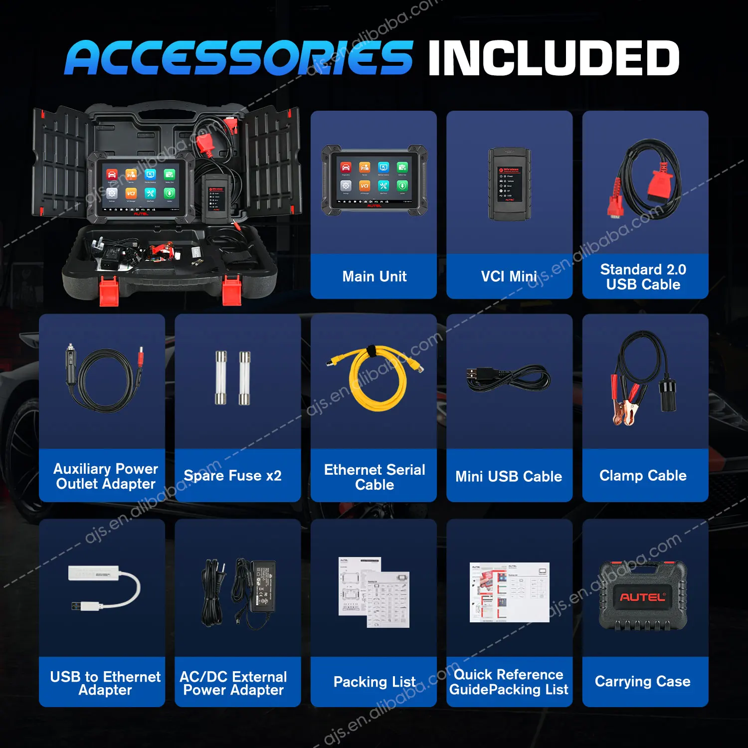Autel MaxiCOM MK908 II Vehicle OBD2 Scanner Machine Professional Full ...
