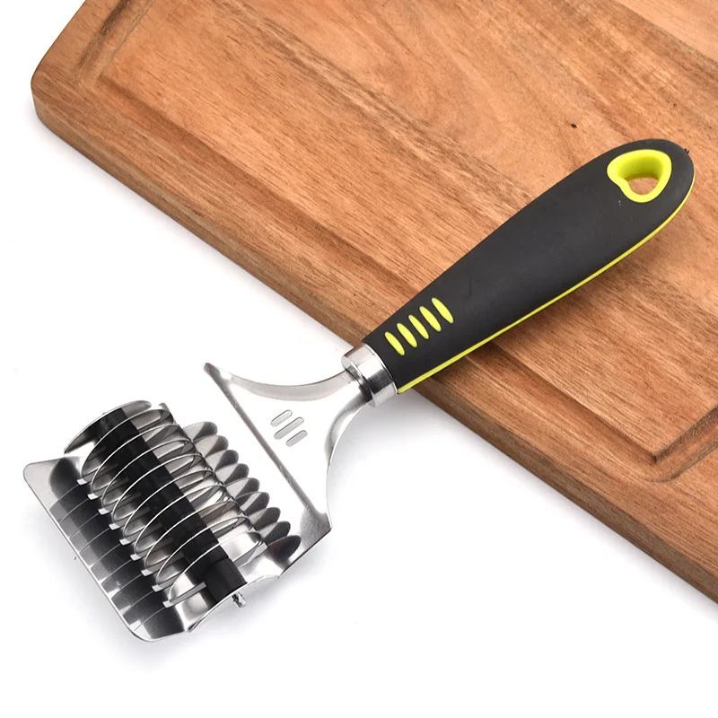 Stainless Steel Noodle Lattice Roller Pasta Cutter Wheel Pasta ...