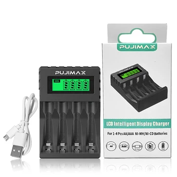 Pujimax Lcd Smart Battery Charger Aa Aaa Rechargeable Battery Charger 1 ...