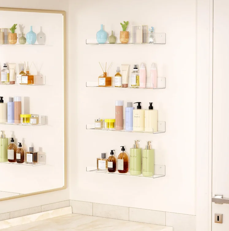 Modern Wall Mounted Floating Shelves Divider Wall Display Organizer ...