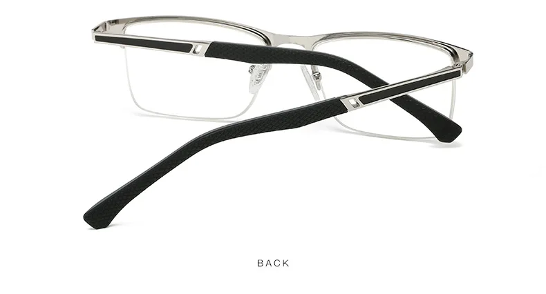Shop High Quality Half Rim Square Metal Frame Glasses