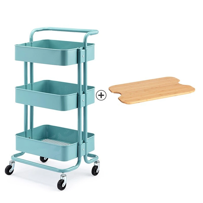 Three tier rolling cart mobile small rolling cart storage trolley 3 ...