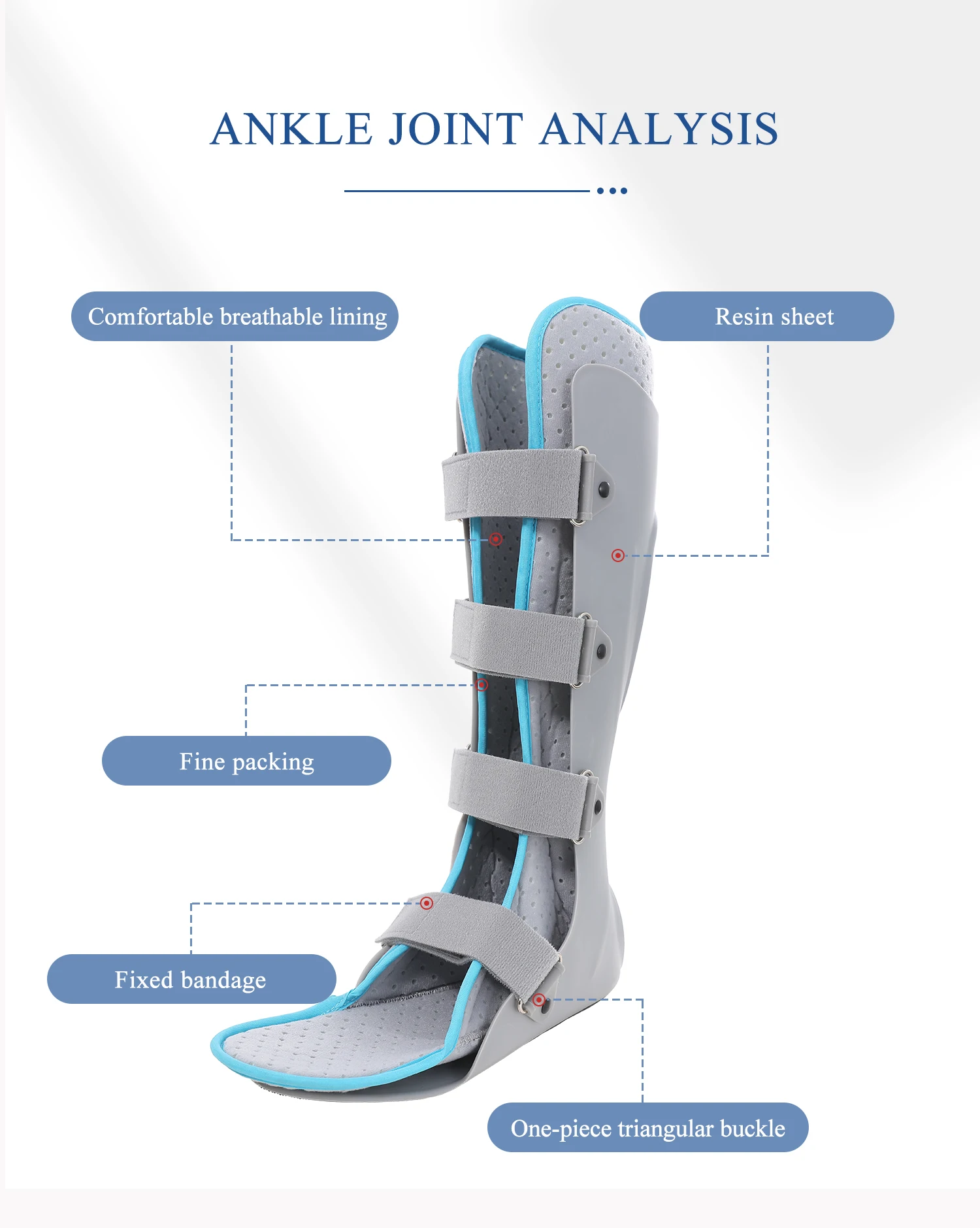 Ankle Foot Fixation Brace, Foot Drop and Eversion Fixator, Ankle Sprain ...
