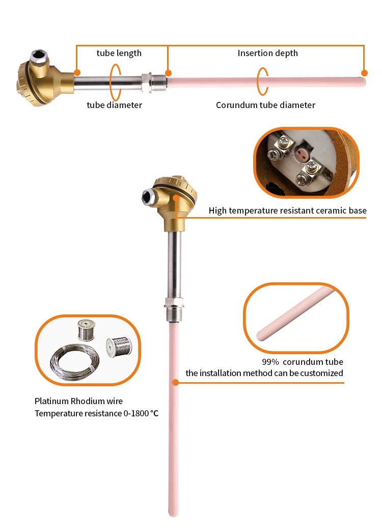 PT100 Temperature Sensor K-type Thermocouple Integrated Temperature ...