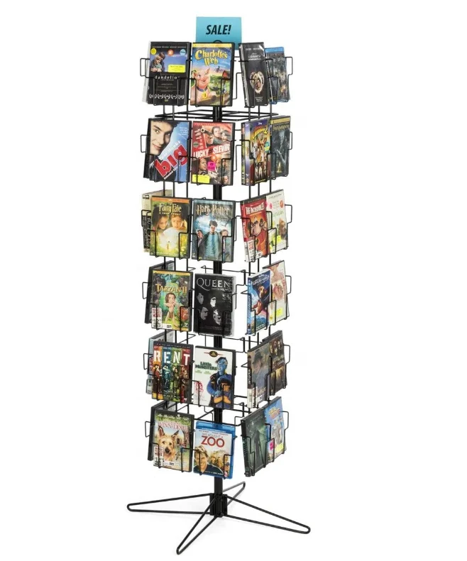 6-shelf Commercial Rotating Wire DVD Display Racks - Arritec