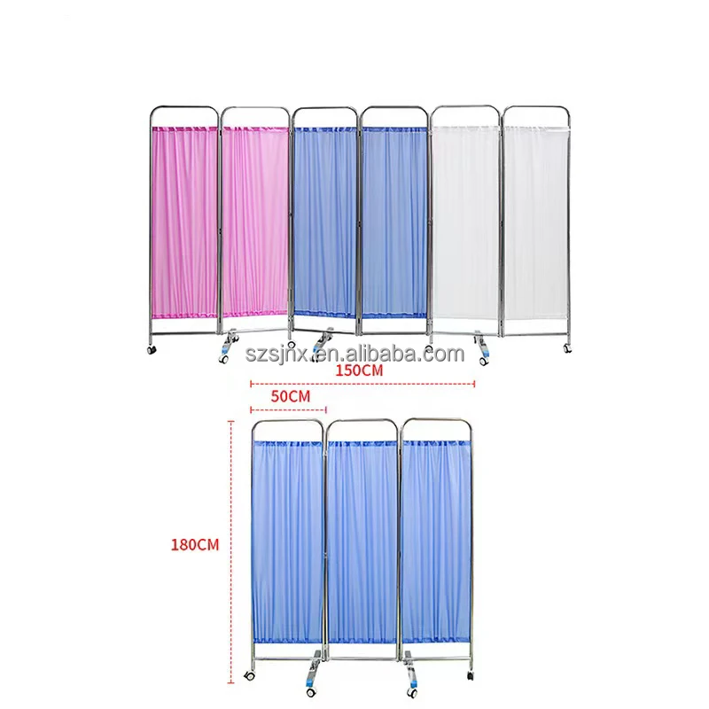 Medical Folding Screen Hospital Privacy Stainless Steel Portable Ward ...