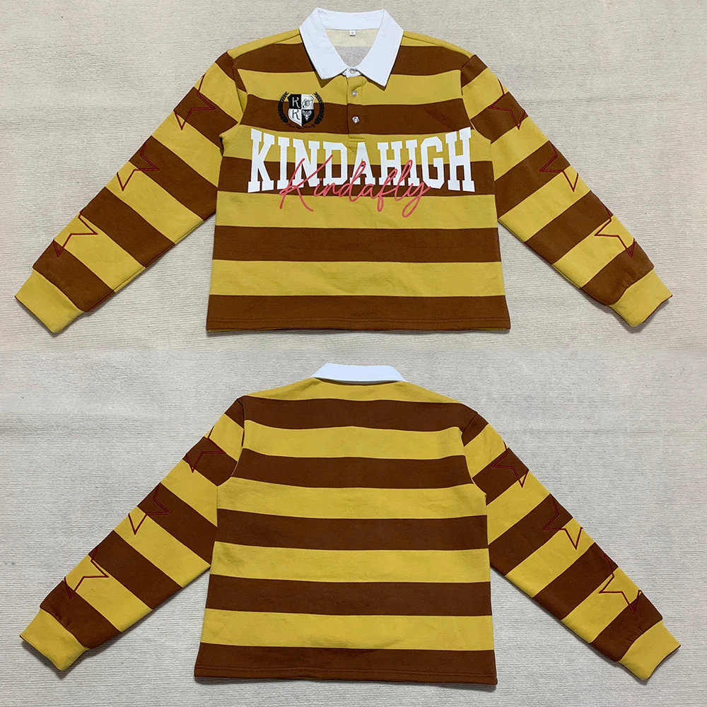 Custom cotton knitted long sleeve golf polos t-shirt de hombre ...