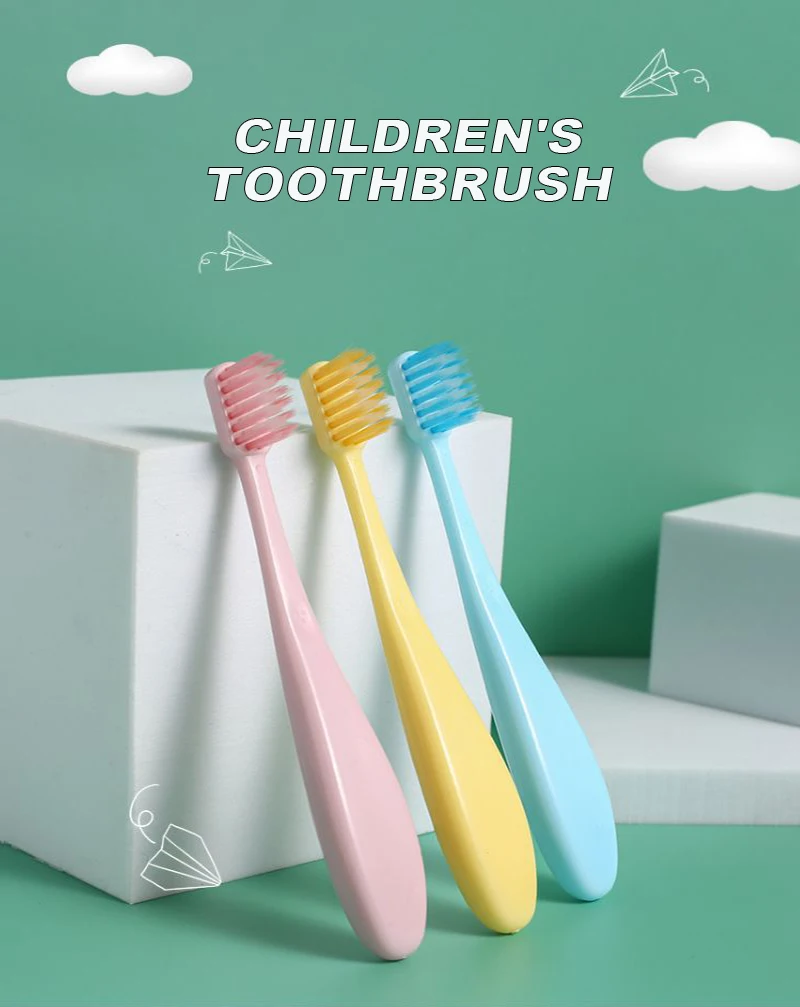 3pcs/set Children's Toothbrush Non-slip Super Soft Brush Head Cartoon ...