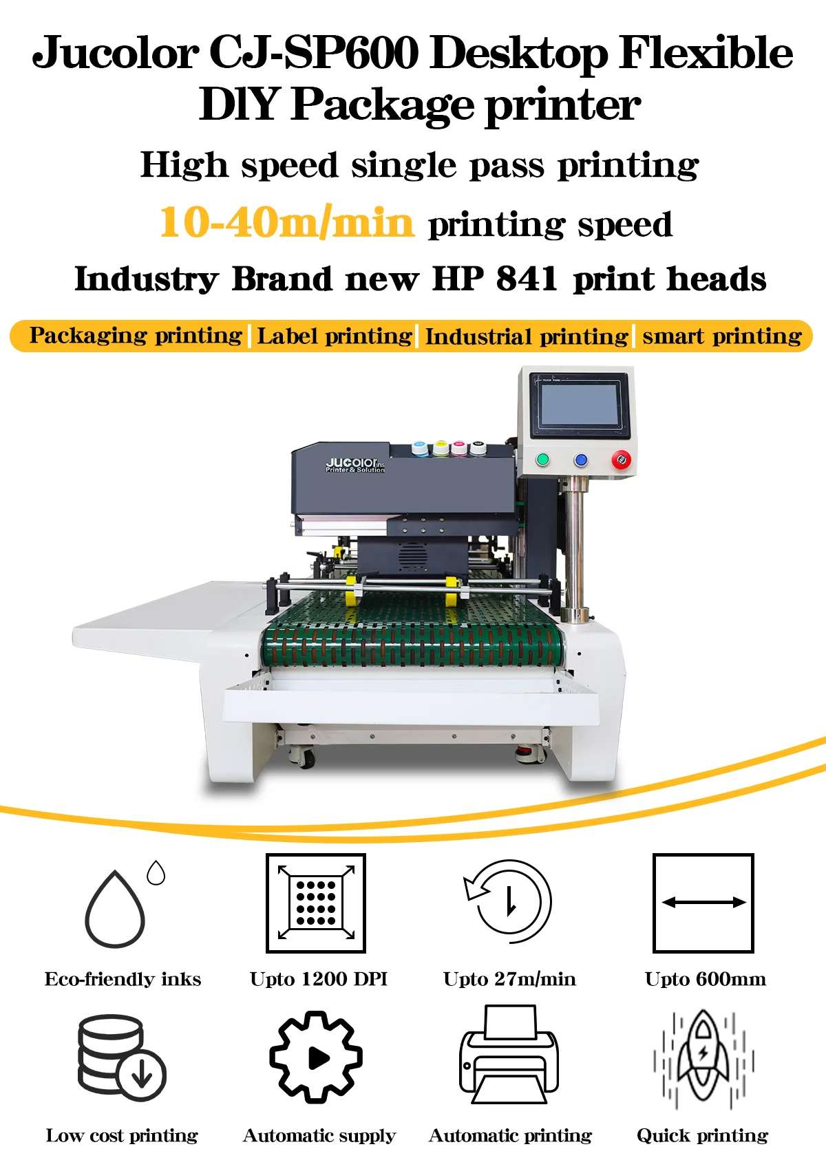 Jucolor Automatic Single Pass Direct to Packaging Printer for Boxes ...