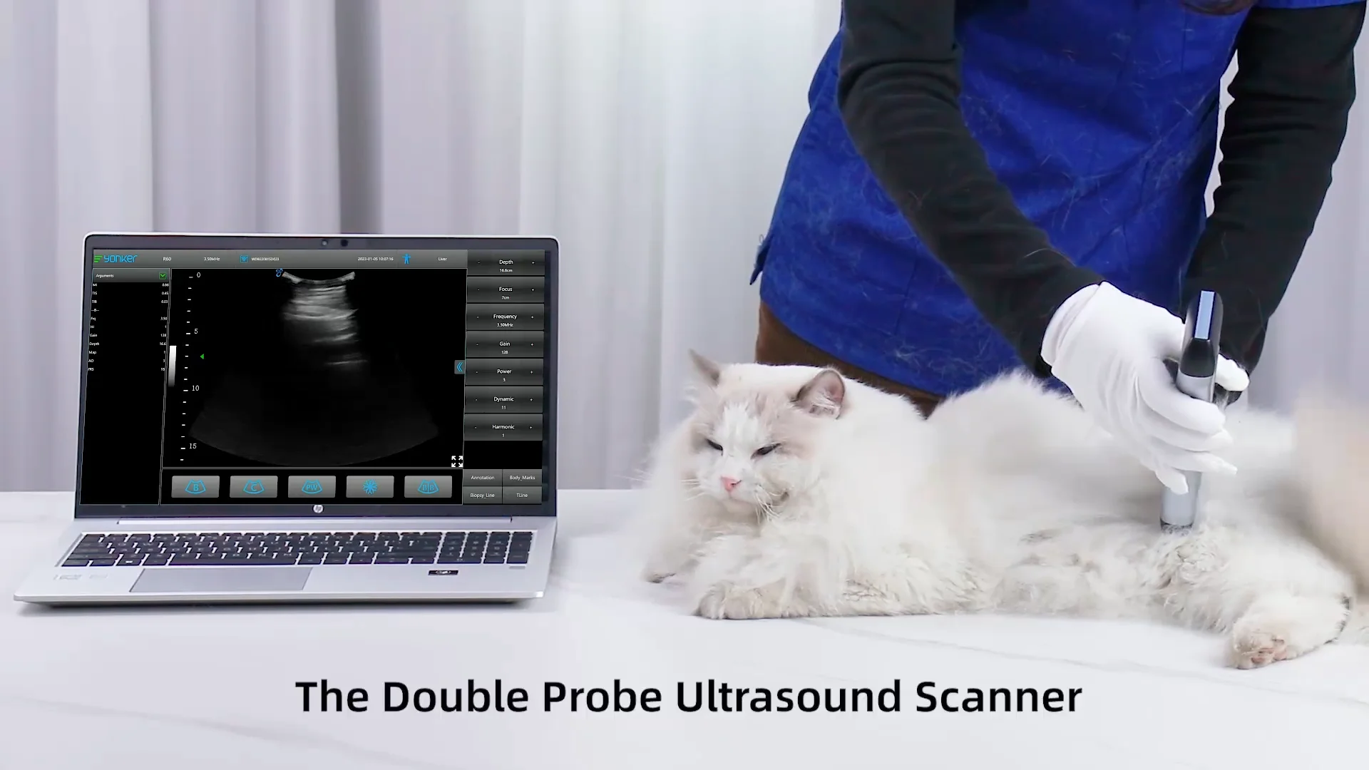 Yonker Wifi Wireless Mini Double Probe Cow Pet Vet Handheld Pregnancy ...