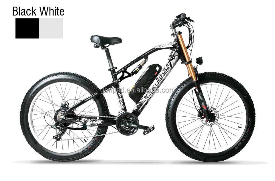Full Suspension Ebike Alloy Aluminum Frame 750w Electric Mountain Bike Fat Tire E Bike Eu Stock ...