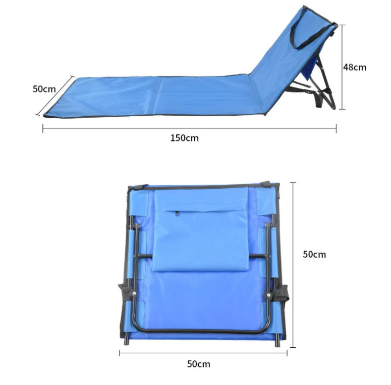 Portable Folding Beach Lounger Mat Outdoor Multi-position Beach Mat ...