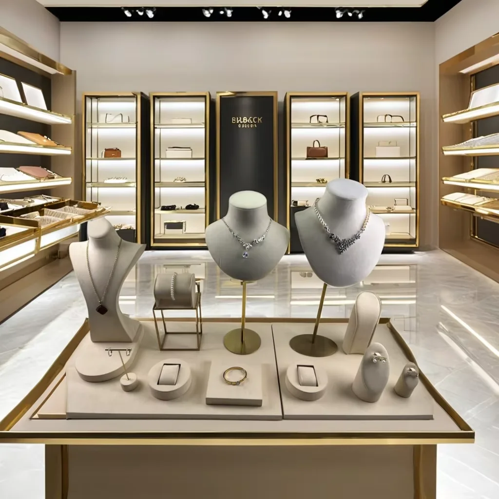 Deluxe Earring Beige Displays Jewellery Ring Window Store Props ...