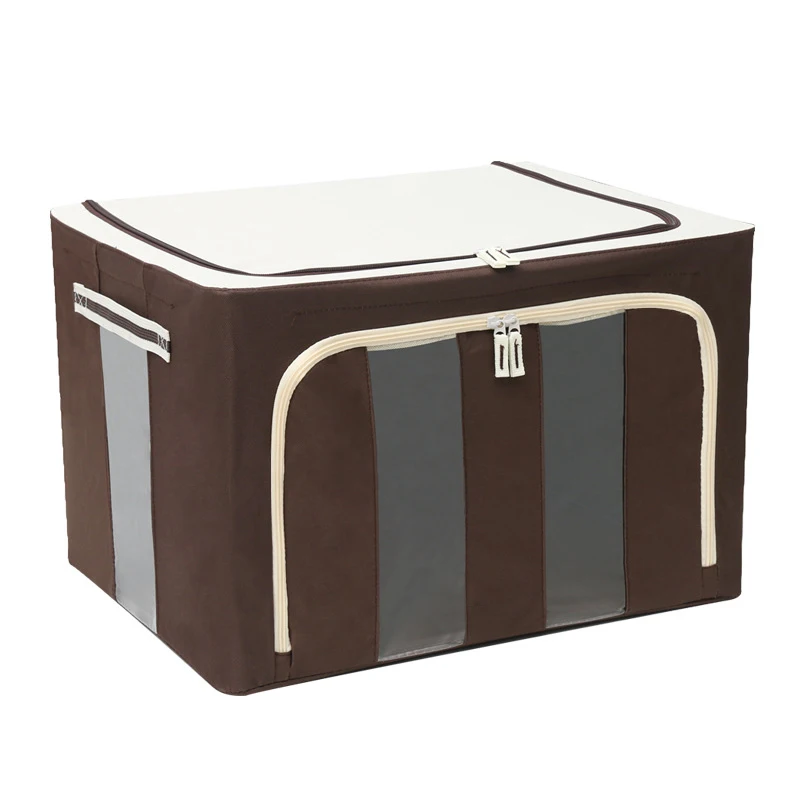 Steel Frame Storage Box With Clear Window Foldable Design With Double ...