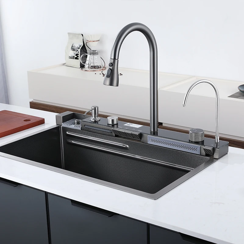 2023 New Trend Tiktok Smart Kitchen Sink With Waterfall Digital Piano ...