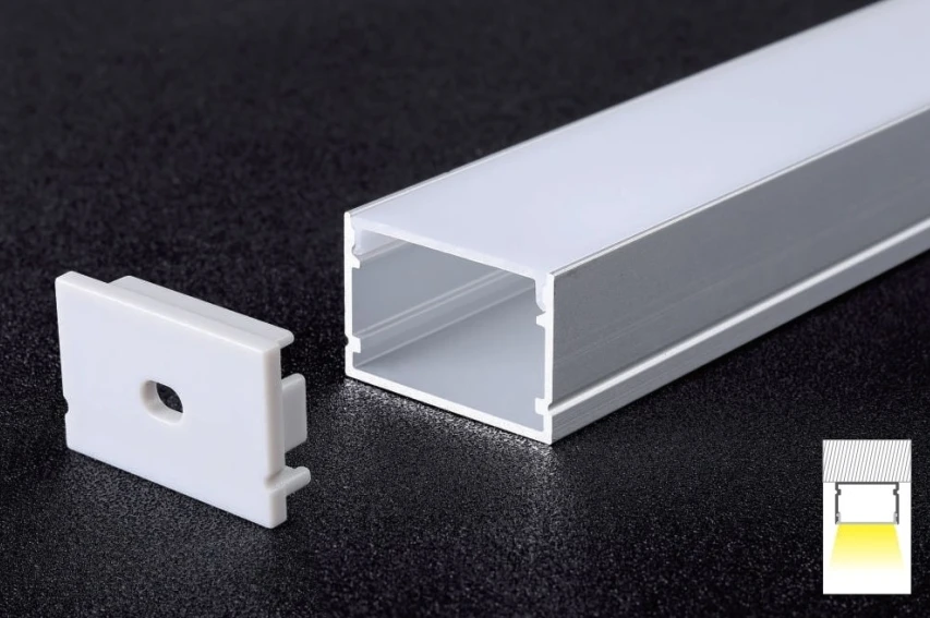 U Shape LED Strip Channel Diffuser - 30x20 MM Aluminum Profiles