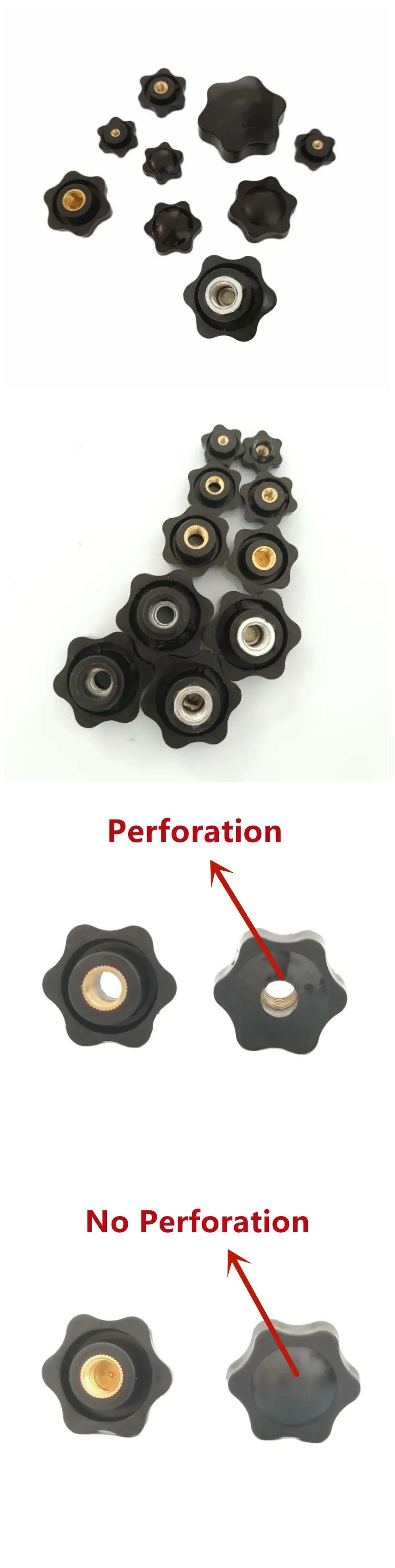 M4 M5 M6 M8 M10 M12 Plum Hand Tighten Nuts Handle Thread Mechanical ...