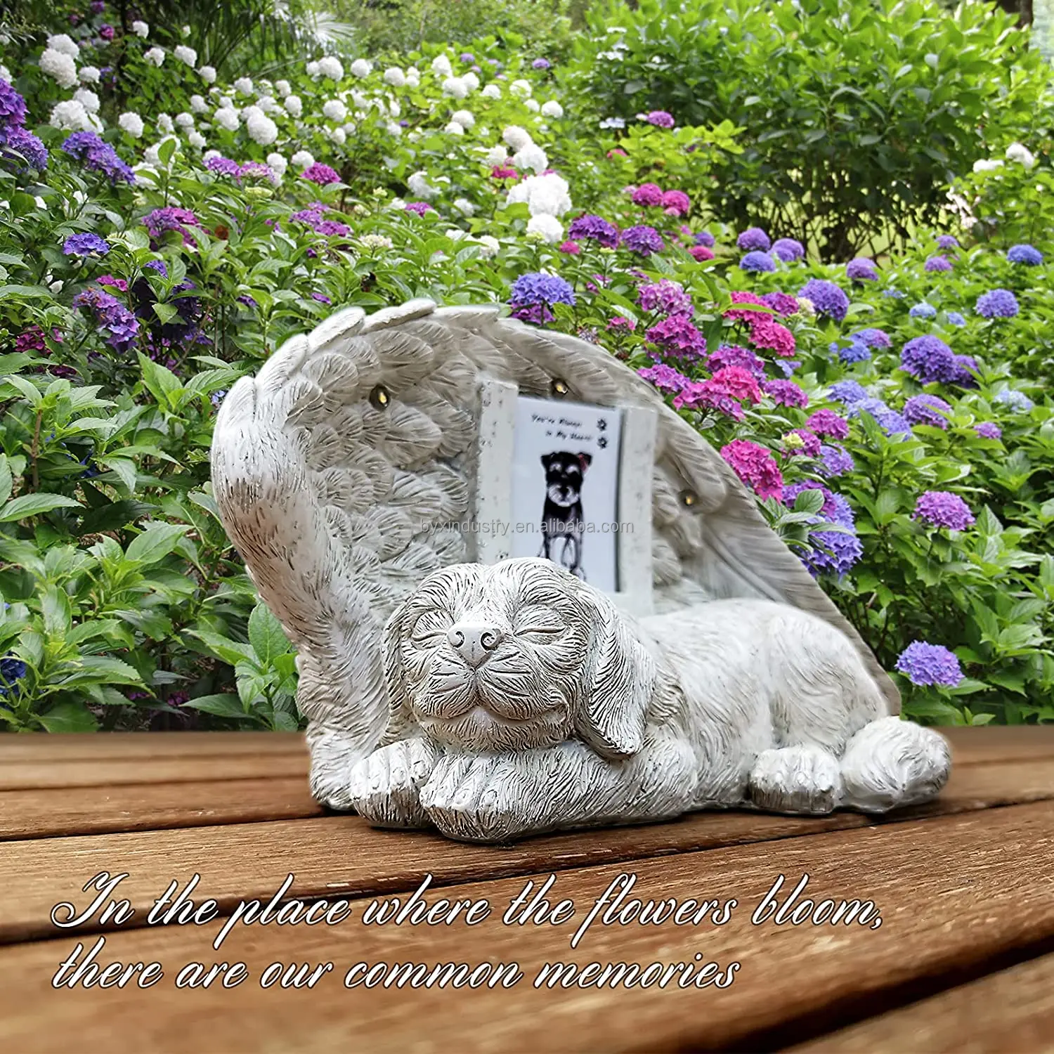 Dog Memorial Stone with Solar Light - Customizable Gift