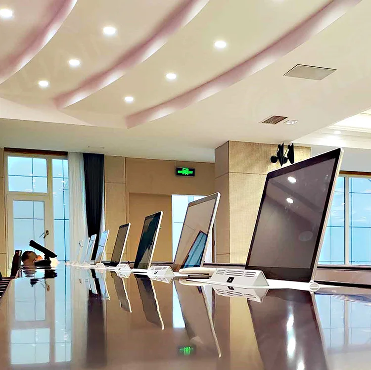 HUAIN 15 Inch Conference Table Display - Multimedia & Flip Mic