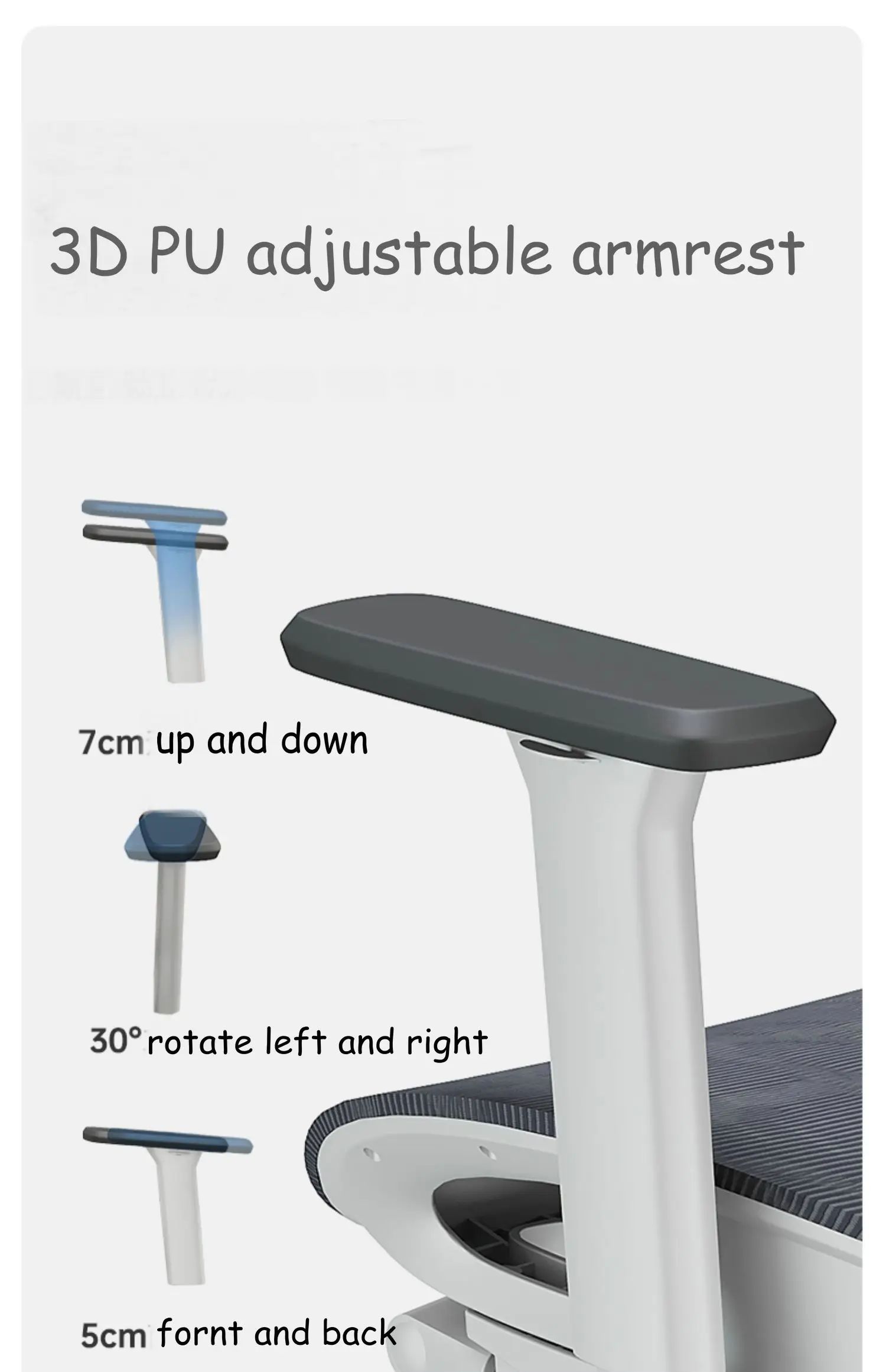 Height Adjustable Tilting 3 Lokcs Function Executive Computer Swivel ...
