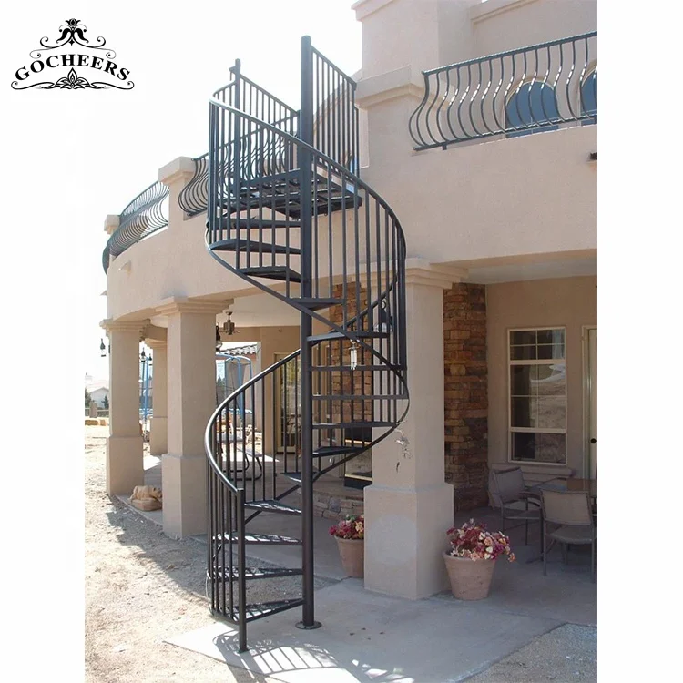 GC Modern Steel Stairs Balusters Spiral Staircase Outdoor Escalier Railing| Alibaba.com
