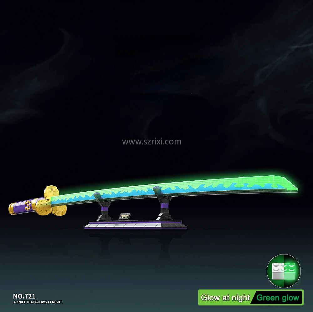 DK 721 Anime Three Pole Flow Roronoa Zoro Sword Glow at Knife Assembly ...