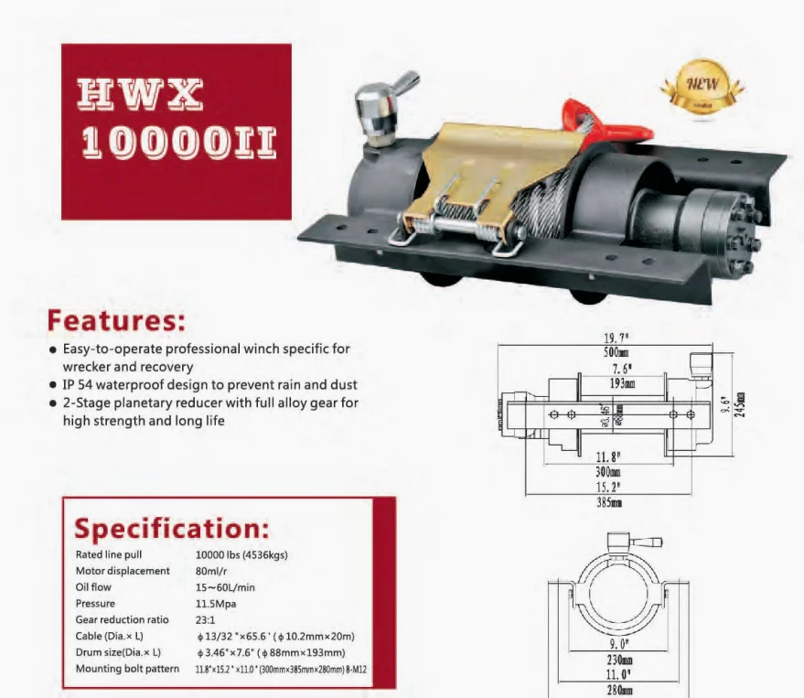 Electric Hydraulic Winches 3ton To 50 Ton Continuous Duty Steel High ...