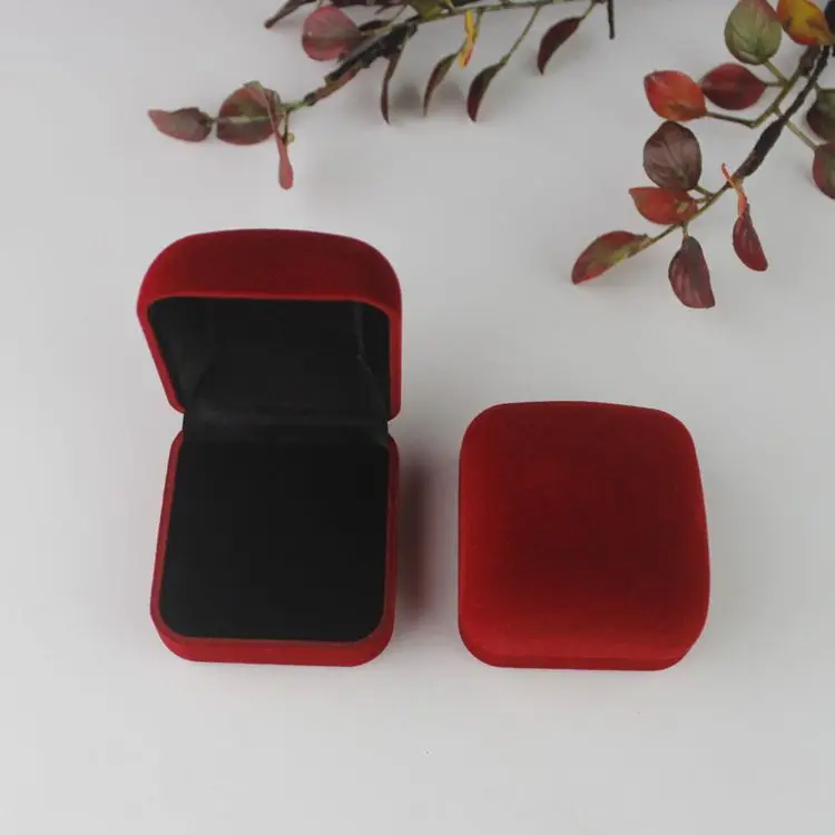 Customized Logo Velvet Earring Boxes Jewelry Ring Packaging Gift Box ...