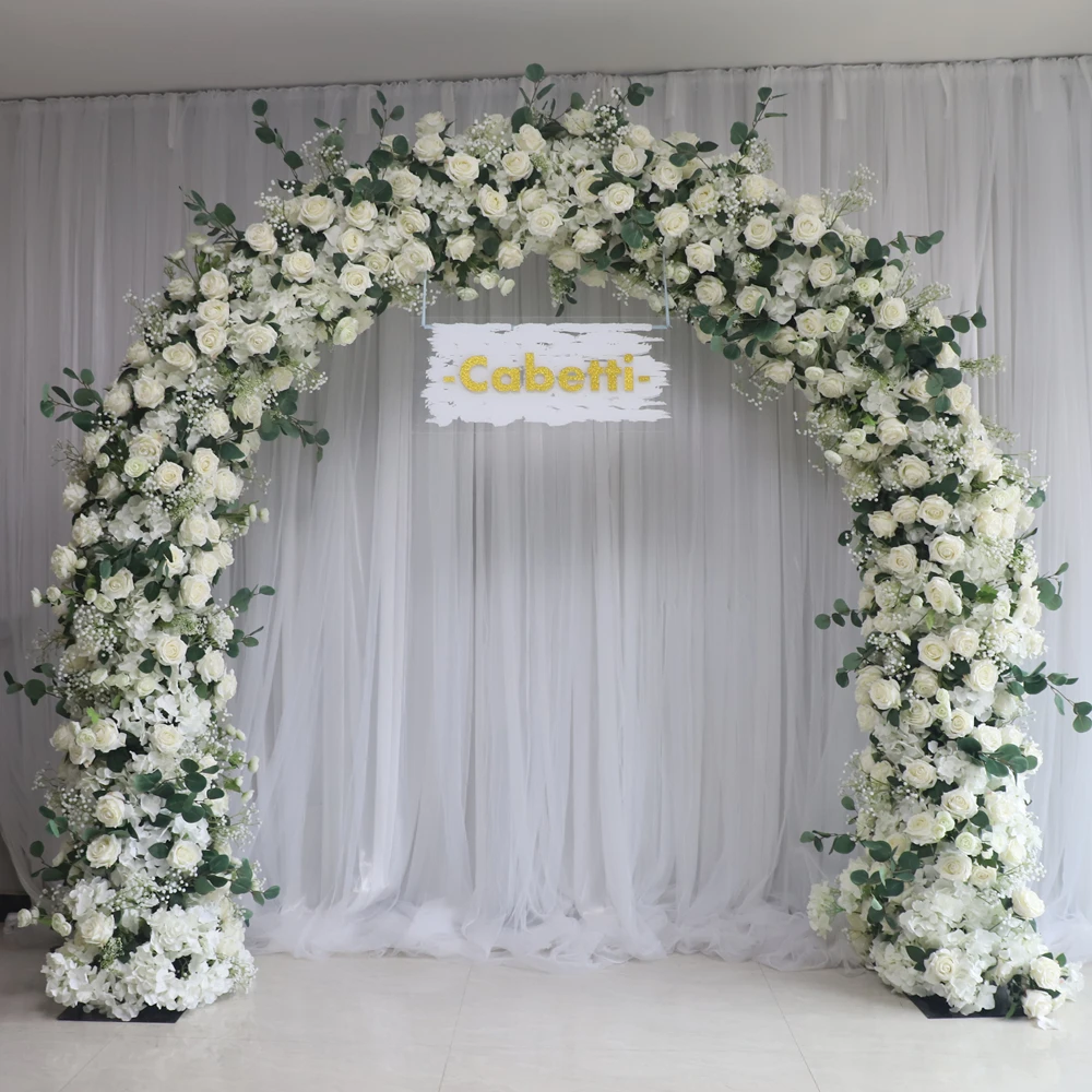 Kcfa-113 White Luxury Cherry Rose Square Arch Cherry Blossoms Flower ...