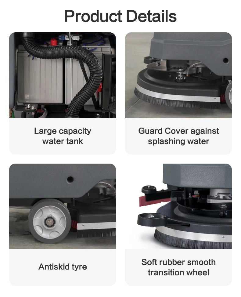 Floor Cleaning Scrubbing Machine Battery Powered Commercial Floor Scrubber - Buy Battery Powered ...