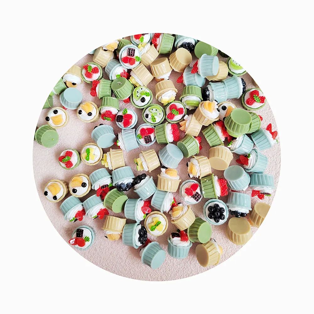 16*18mm Simulation Food Miniature Cake Resin Models for Doll House ...