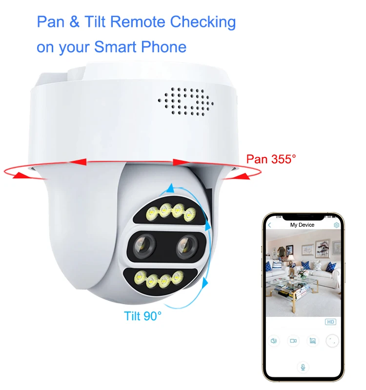 Camhipro 2K 4MP Home Security Camera with Human Detection